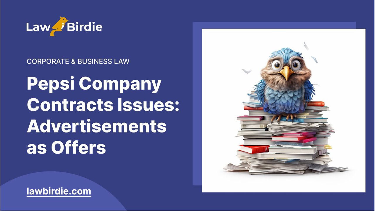Pepsi Company Contracts Issues: Advertisements as Offers - Essay Example - YouTube