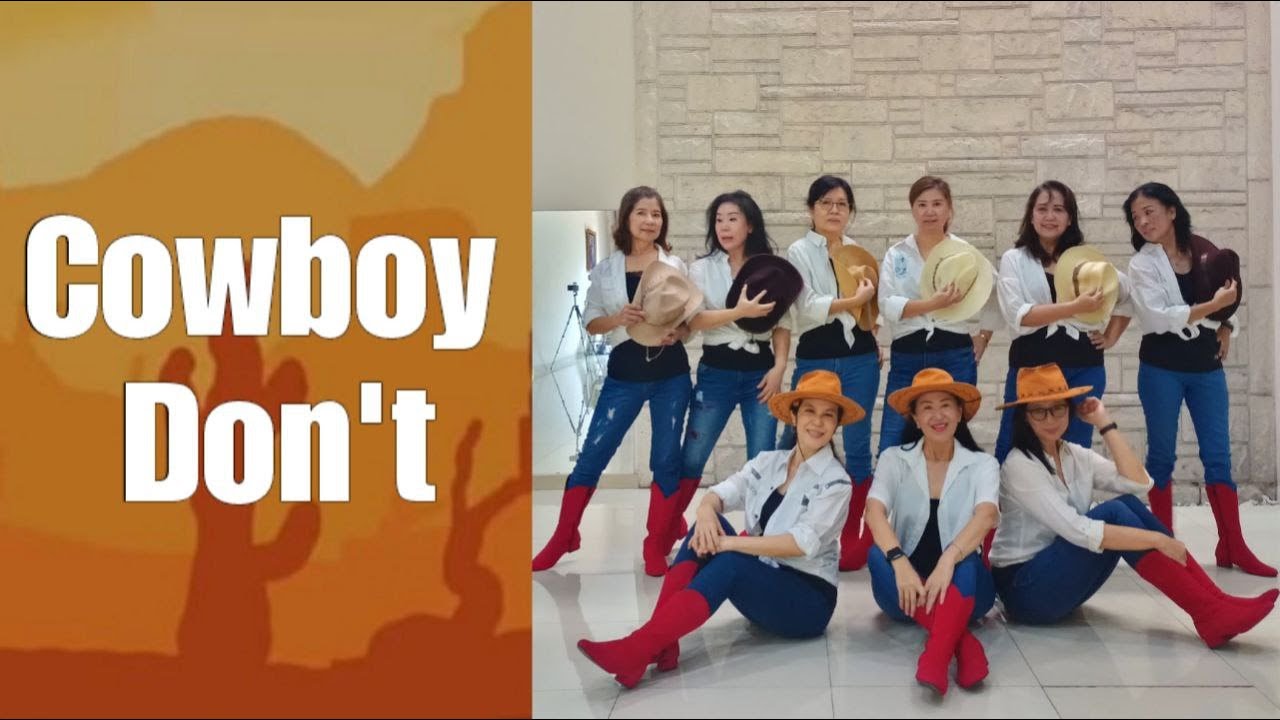 Cowboy Don't Line Dance (demo with slap heel & count) - YouTube