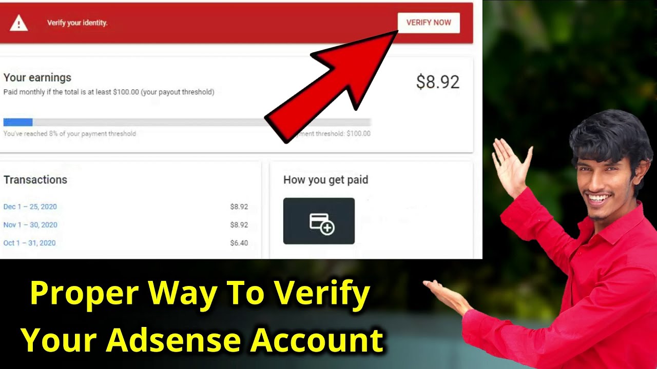 How To Do Identity Verification on Adsense Account After 10 Dollars ...