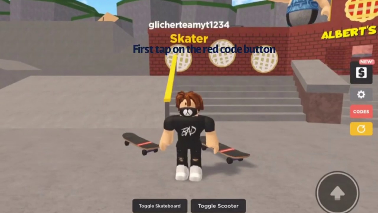 Roblox skatepark “working” codes - YouTube