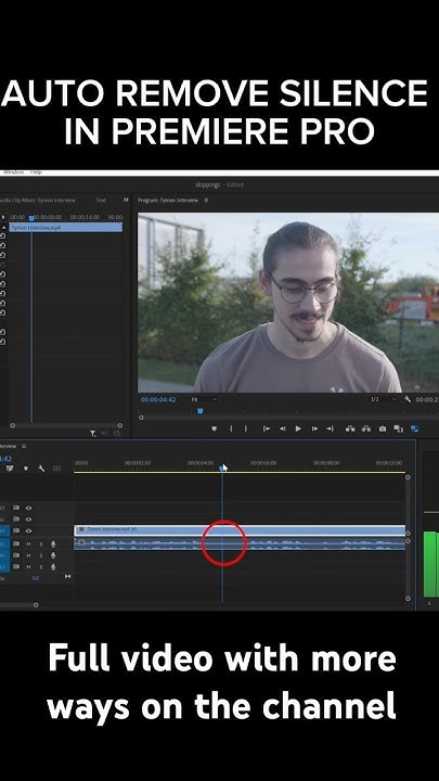 Auto Remove Silence in Premiere Pro #tutorial #premierepro #silence # ...