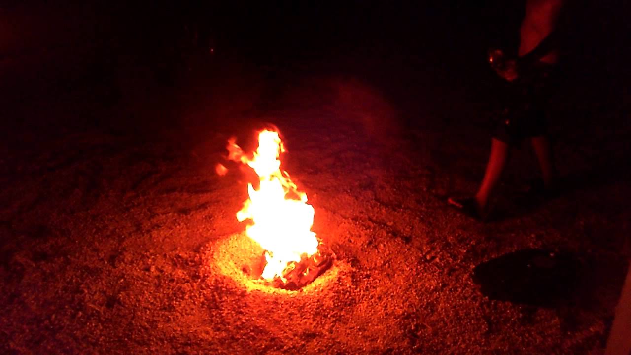 coconut fire explosion - YouTube
