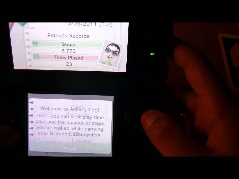 Nintendo 3ds Activity Log - YouTube