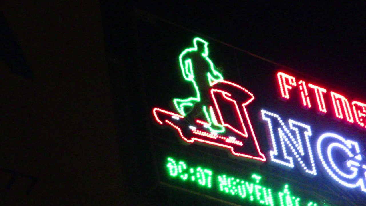 Neon sign haha - YouTube