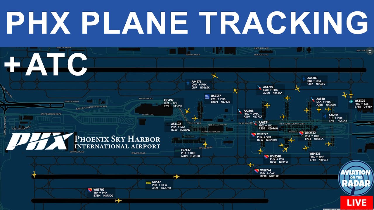 PHX LIVE | KPHX | PHOENIX SKYHARBOR INTERNATIONAL AIRPORT | LIVE FLIGHT ...