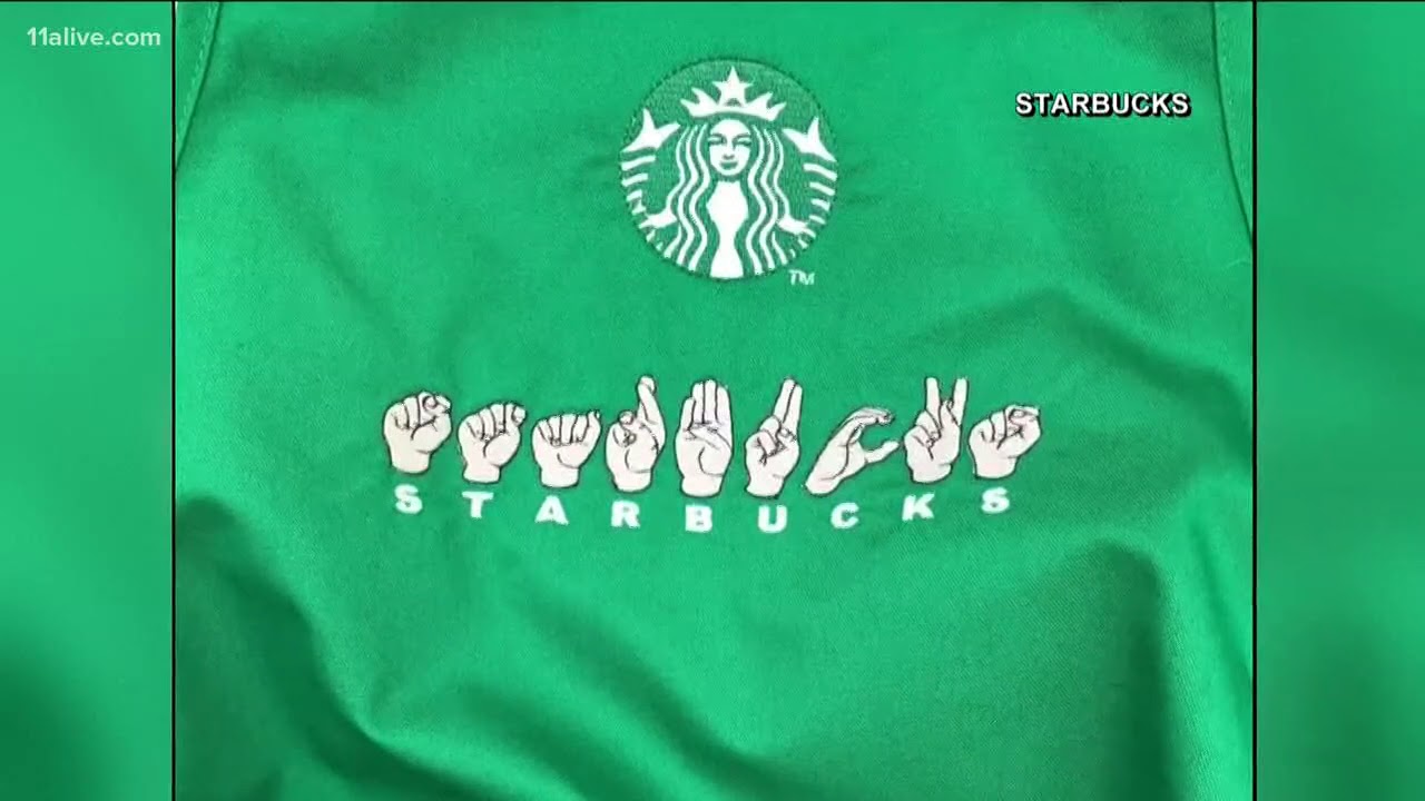 Deaf people can order in sign language at new Starbucks - YouTube