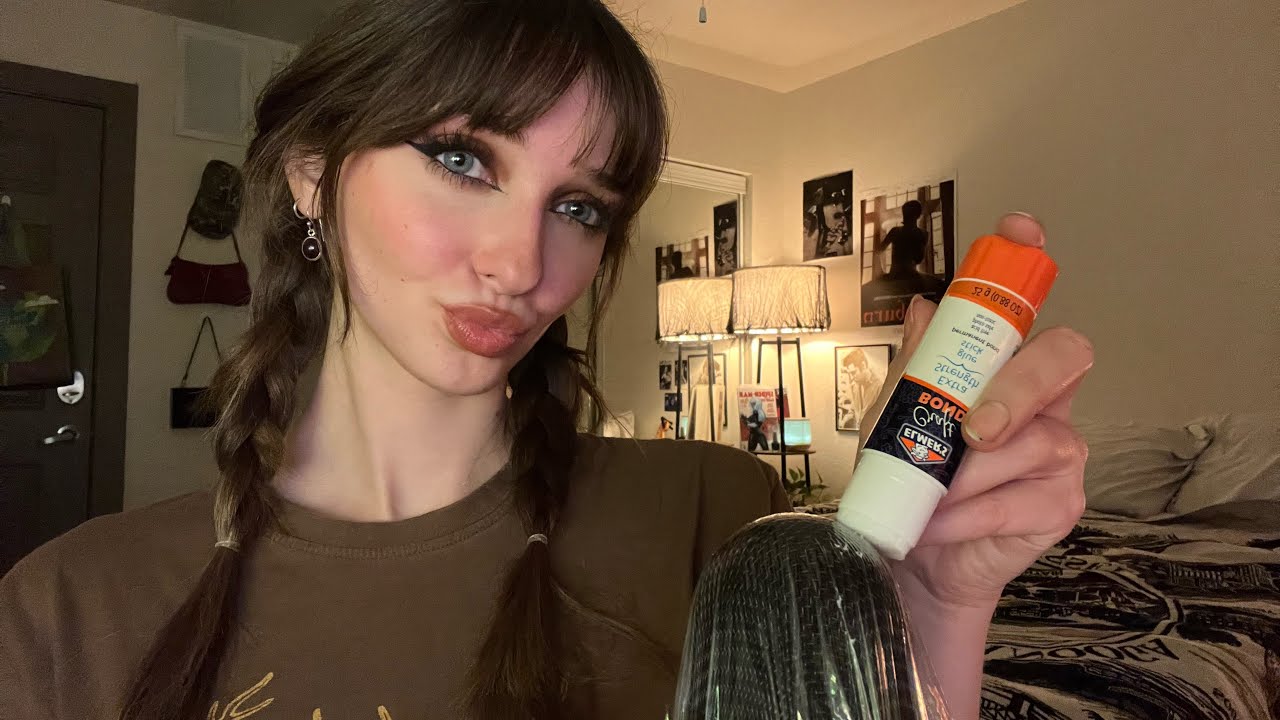 ASMR Glue On Microphone Brain Melting - YouTube
