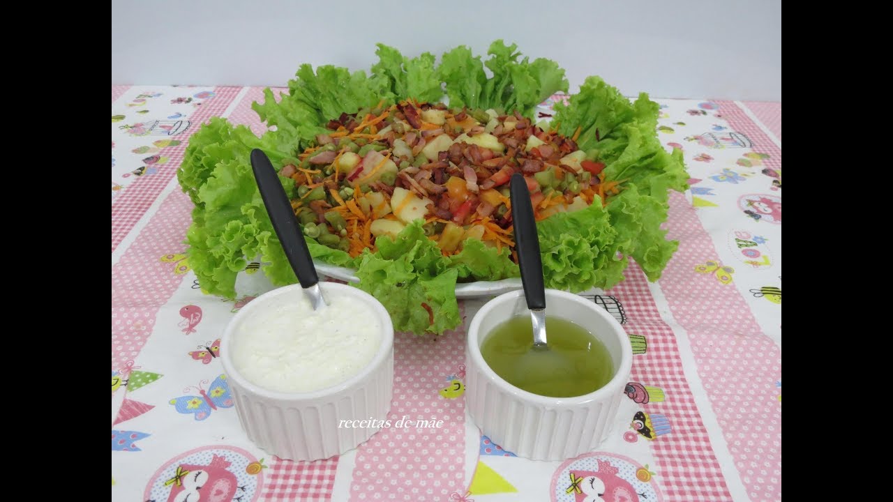 SALADA DELICIOSA COLORIDA SUPER FÁCIL - YouTube