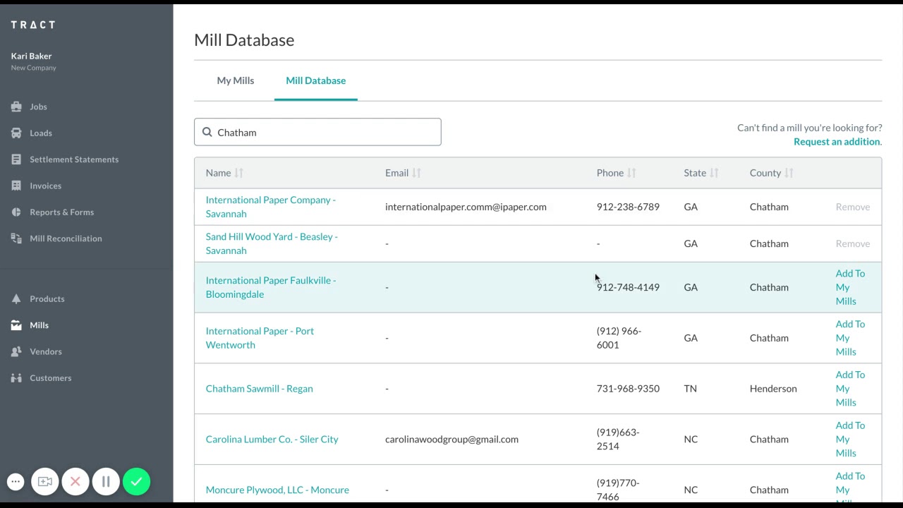 How to manage mills - TRACT Forestry Software by Timber Apps - YouTube
