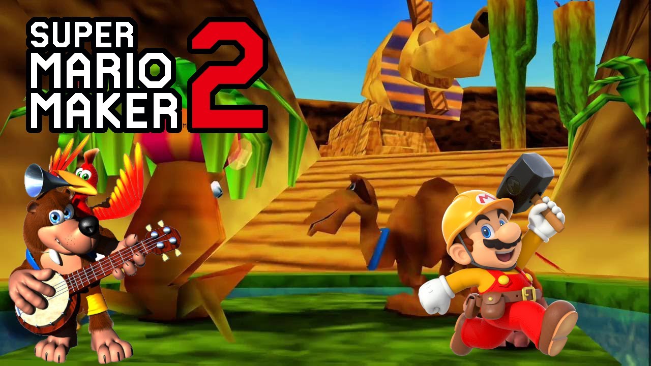 Mario Maker Side-by-Side #27 // Banjo Kazooie: Gobi's Valley - YouTube