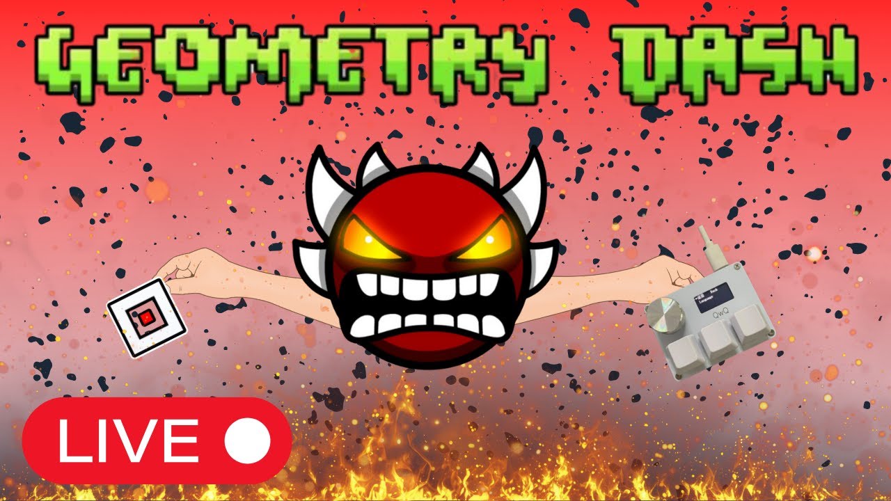 🔴LIVE Geometry dash | Retro Circles 65% | Learning The SayoDevice ...