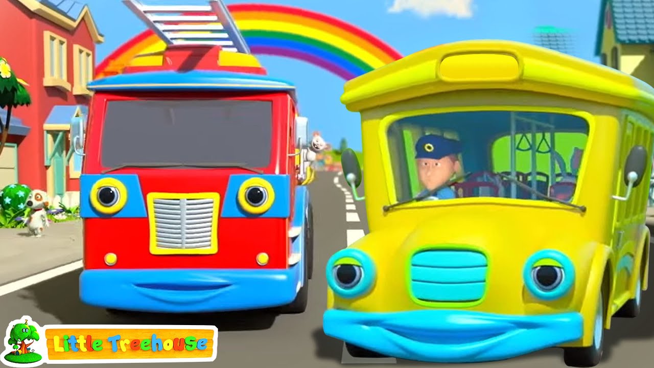 Let's Learn the Vehicles with Wheels on the Bus - Fun learning Video ...