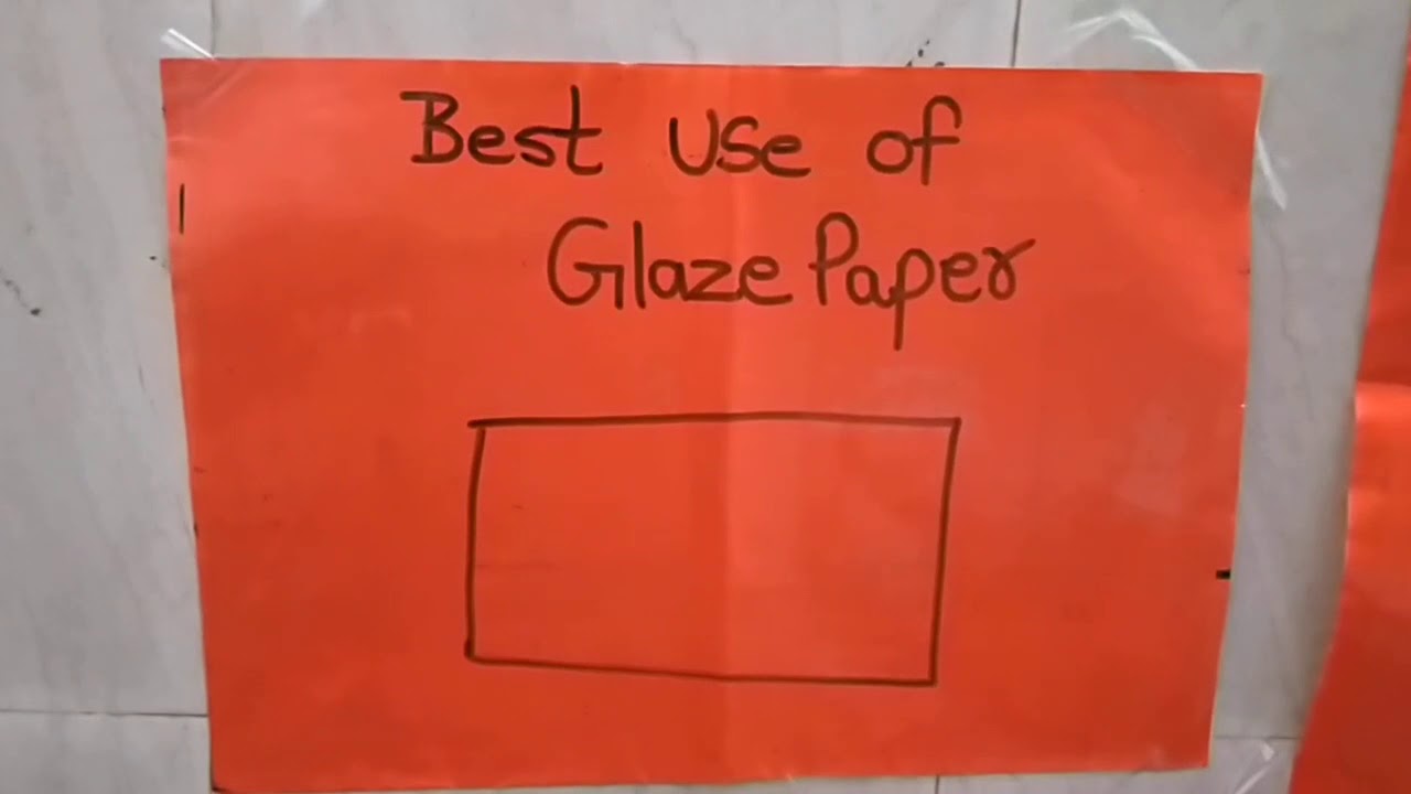 Best use of Glaze paper - YouTube