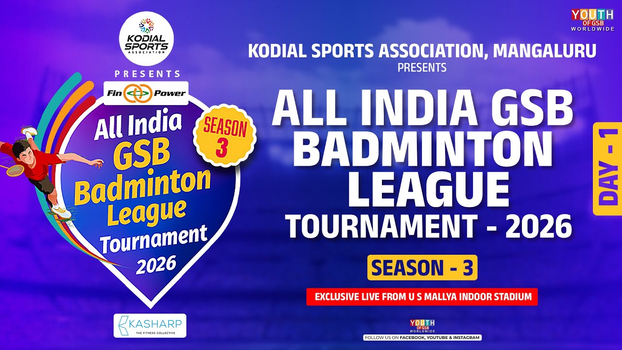 All India GSB Badminton League Tournament 2026 Season 3 | Court - 4 ...