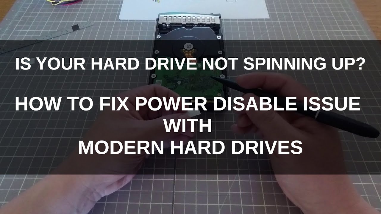 how to fix power disable issues with modern hard drives - YouTube