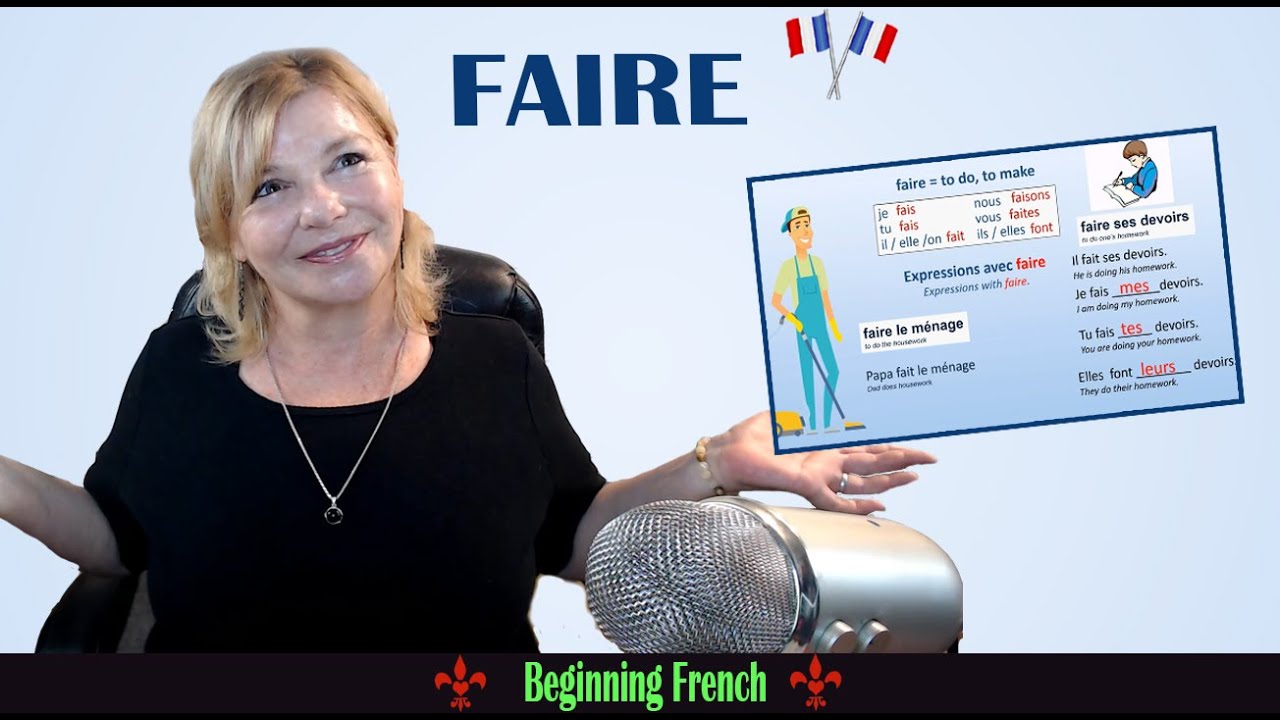 Beginner French: To do: Talk about doing! The verb FAIRE and vocabulary ...