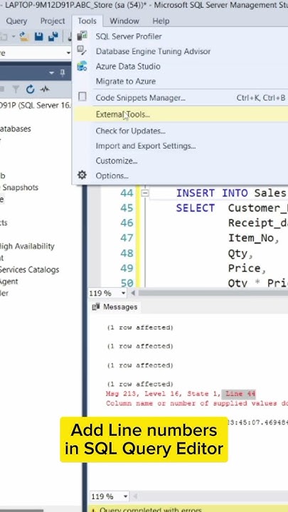 Sql Server Hacks Adding Line Numbers Sql Sqlserver Youtube
