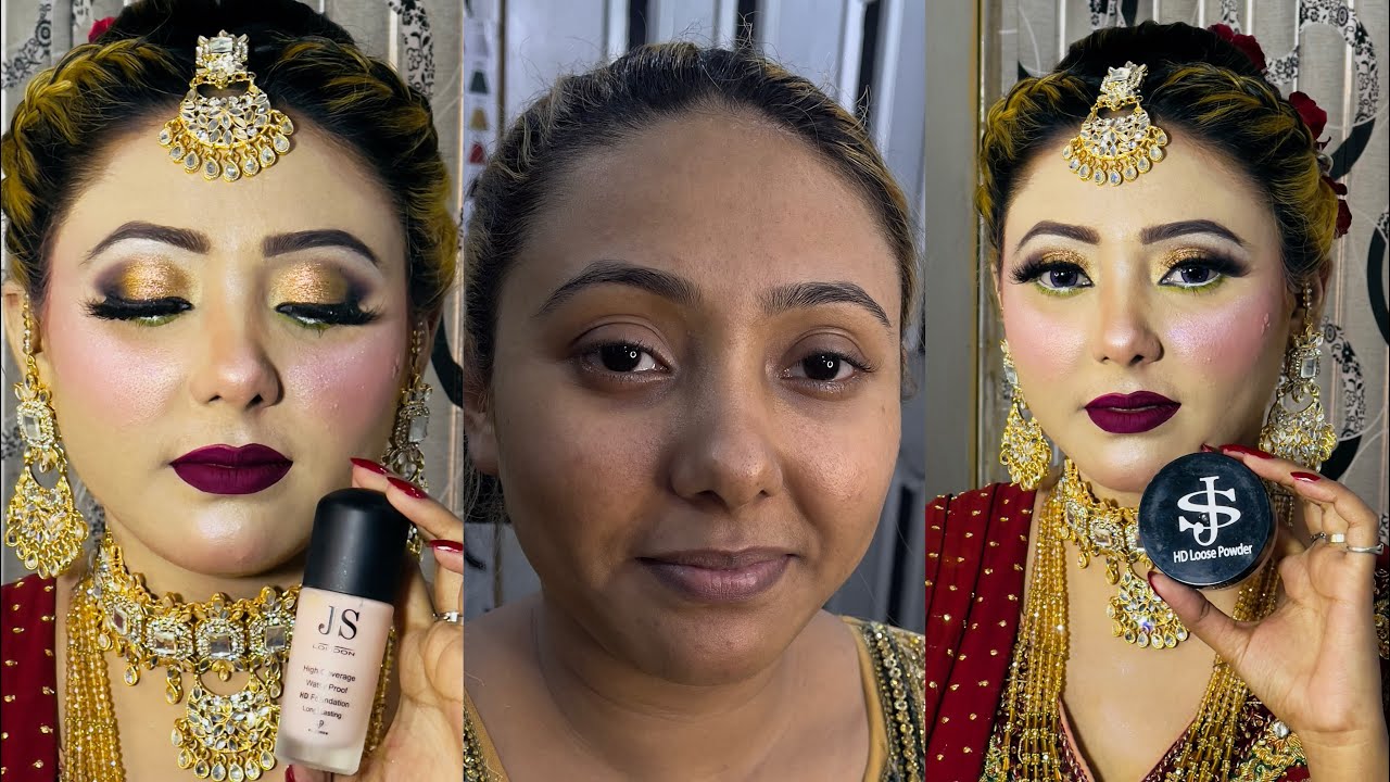 Barat makeup look… beautiful bride… full tutorial Js beauty products by ...