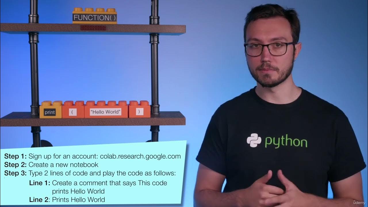 4 BIA Exercise 1 1 Our First Python Code “Hello World” - YouTube