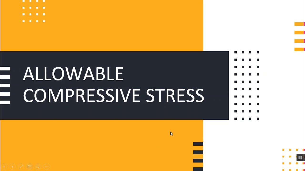 ALLOWABLE COMPRESSIVE STRESS part 1 - YouTube