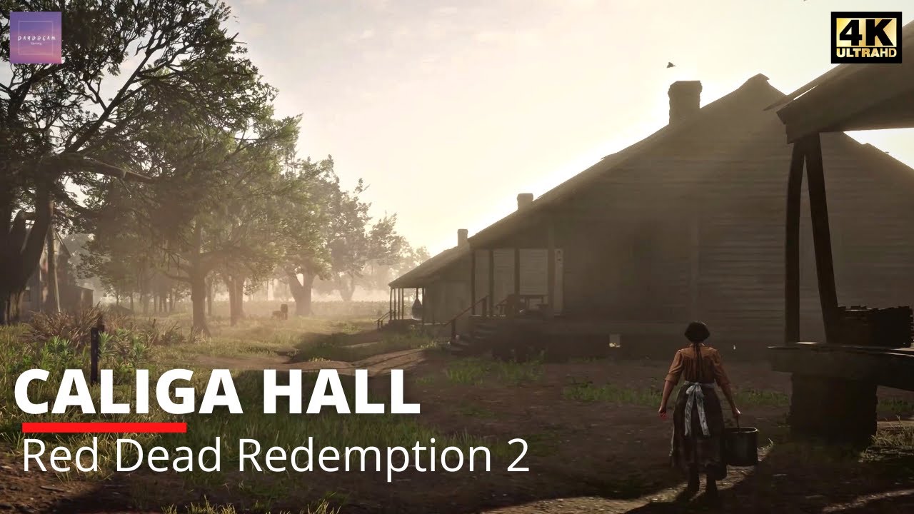 Walking in Red Dead Redemption 2 - Caliga Hall [ 4K Ultra - Relaxing ...