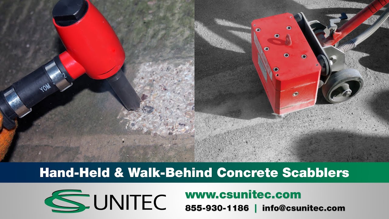 Concrete Scabblers – Hand-Held & Walk-Behind – CS Unitec - YouTube