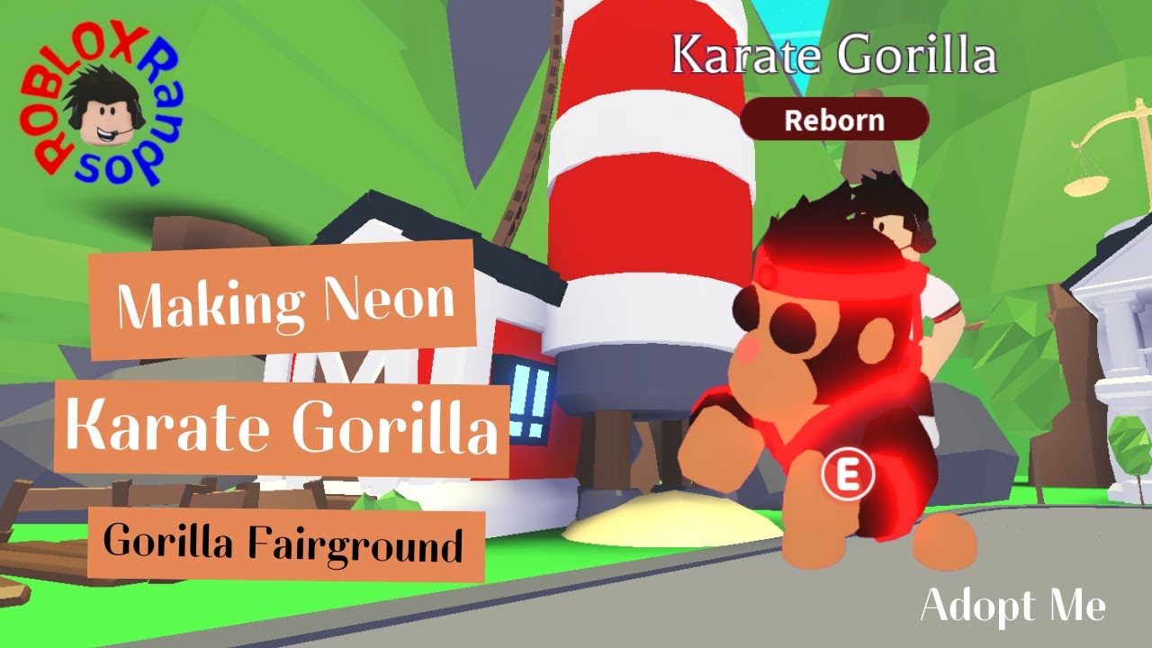Making NEON KARATE GORILLA in Adopt me Roblox! - YouTube