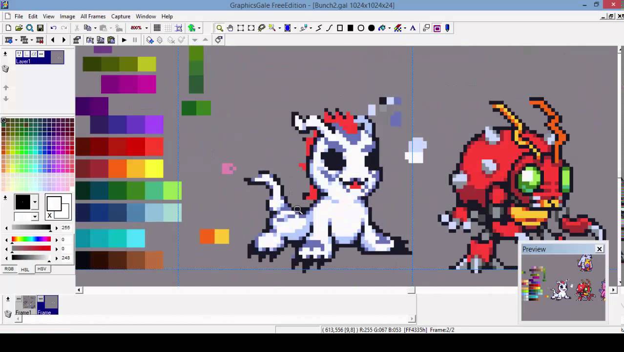Gomamon [Pixel art] Timelapse. - YouTube