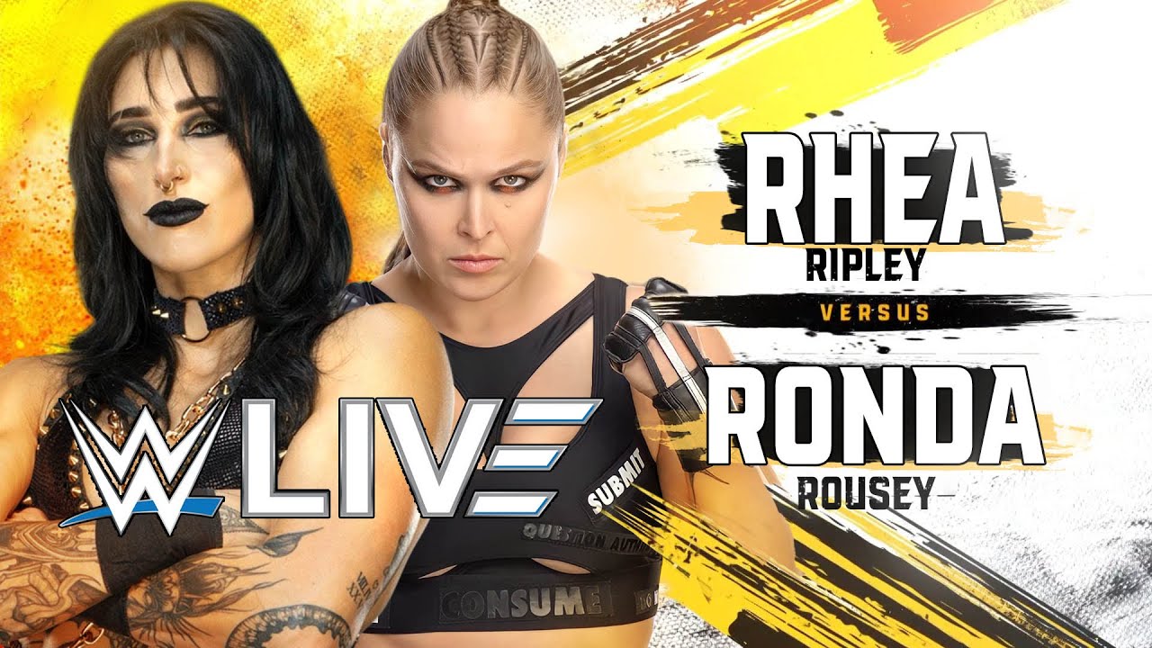 WWE2K25 Universe Mode | Rhea Ripley vs. Ronda Rousey | One On One Match ...