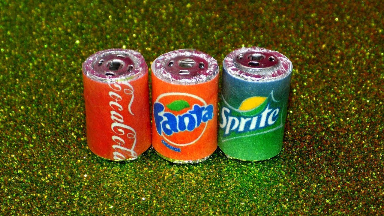 DIY Miniature Soda Cans - How to Make LPS Crafts, LPS Stuff, Doll ...