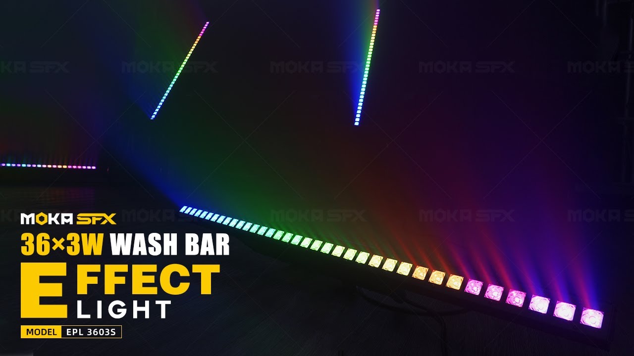 MOKA SFX 36x3W LED RGB Wash Bar Light | Stage Effect Light - YouTube