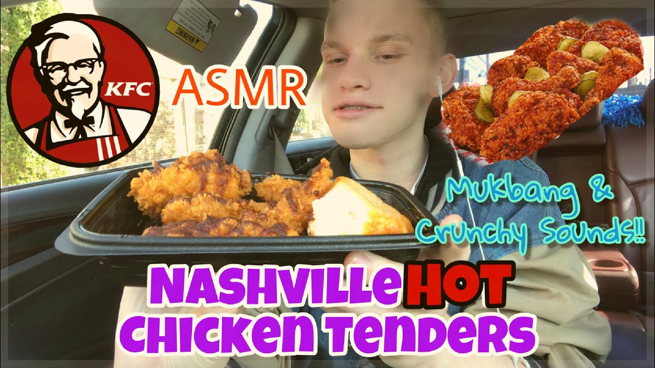 Asmr Kfcs Nashville Hot Chicken Tenders Mukbang Food Eating Show