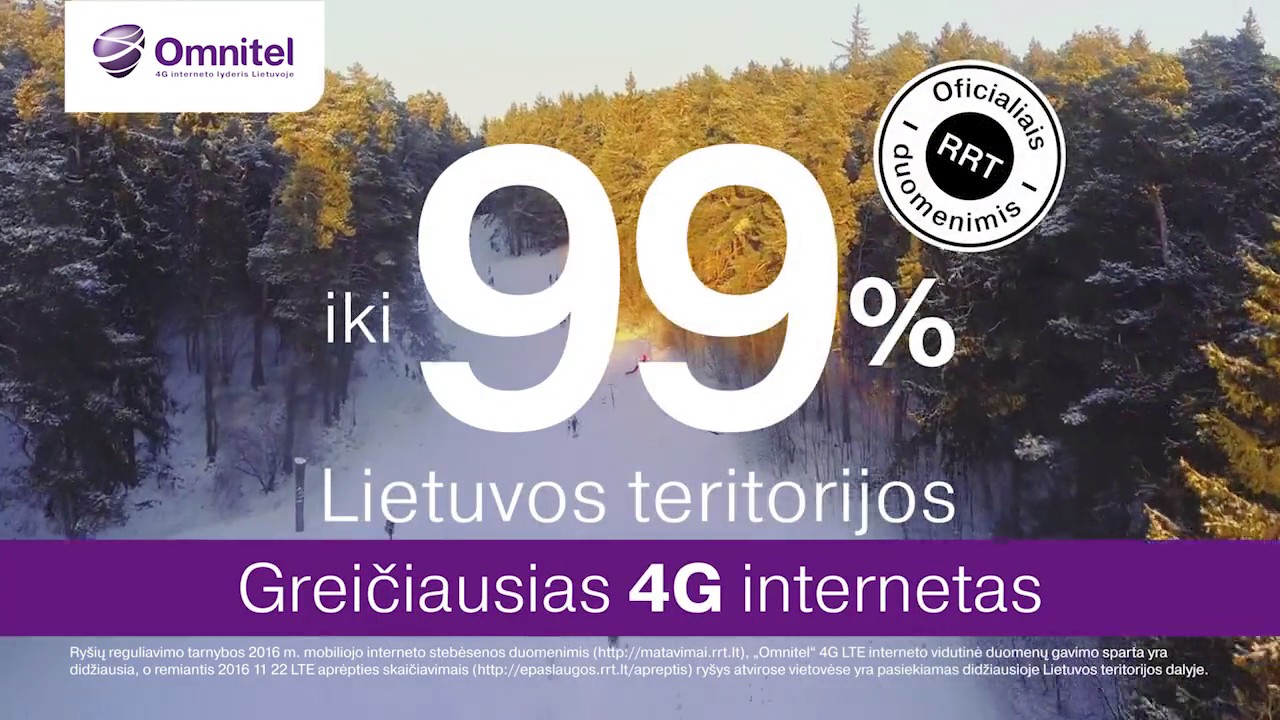 99 % Lietuvos teritorijos. Greičiausias 4G internetas. - YouTube