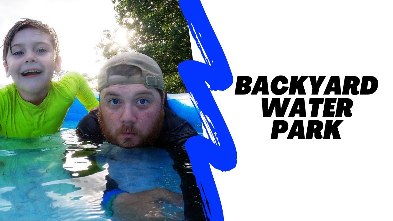 OUR FIRST VLOG! Backyard Water Park! - YouTube