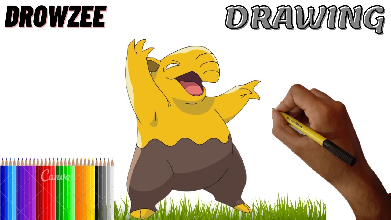 How To Draw Drowzee Pokemon | Drawing - YouTube