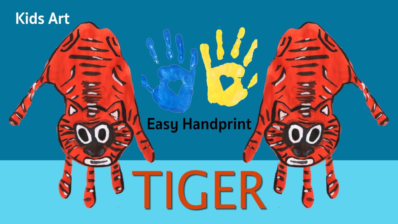 How To Make A Hand-Print Tiger 🐅🐯 | Kids Art Idea | Step By Step Guide ...