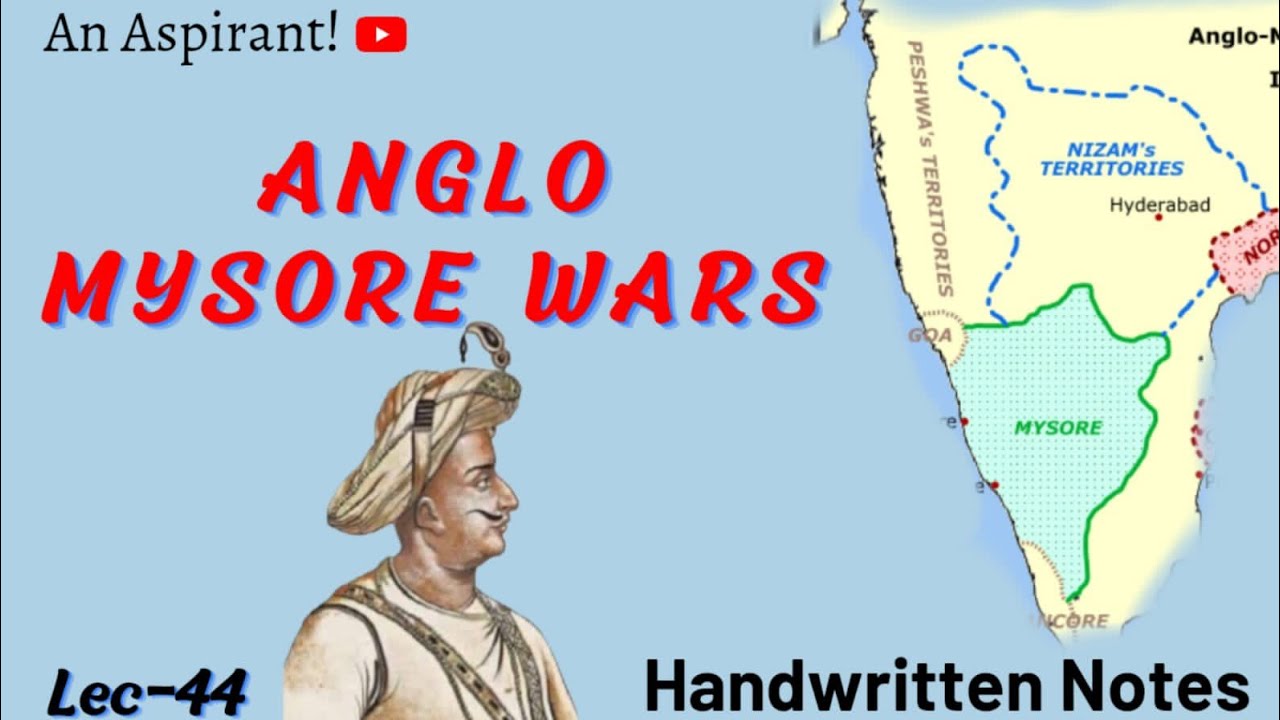 Anglo Mysore Wars || Modern History || Lec.44 || Handwritten notes ...