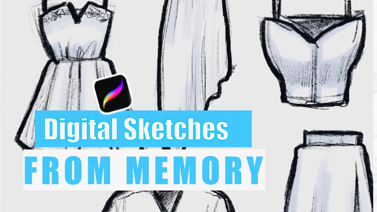 Art Livestream 🔴 Digital Drawing Clothing in Procreate - YouTube