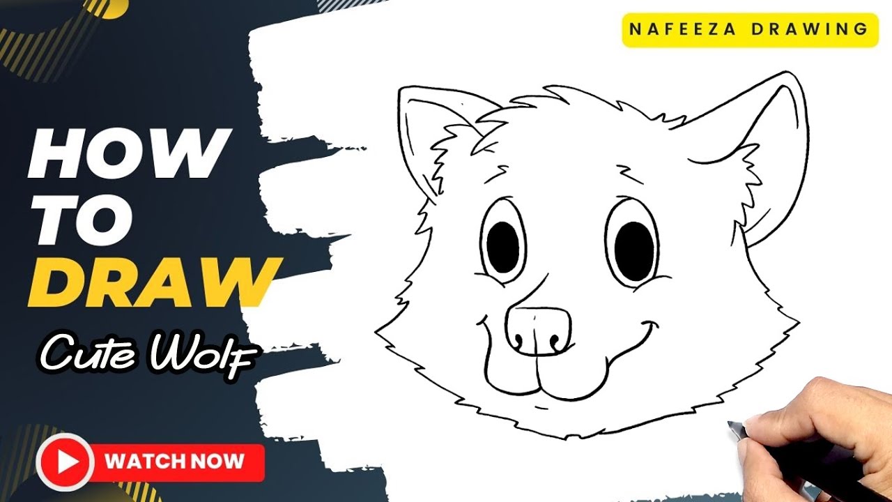 How to draw Cute Wolf - YouTube