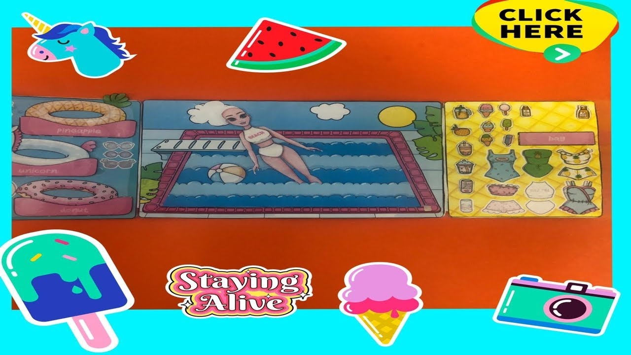 HANDMADE PAPER SWIMMING POOL QUITE BOOK/PRINTABLE FROM ...