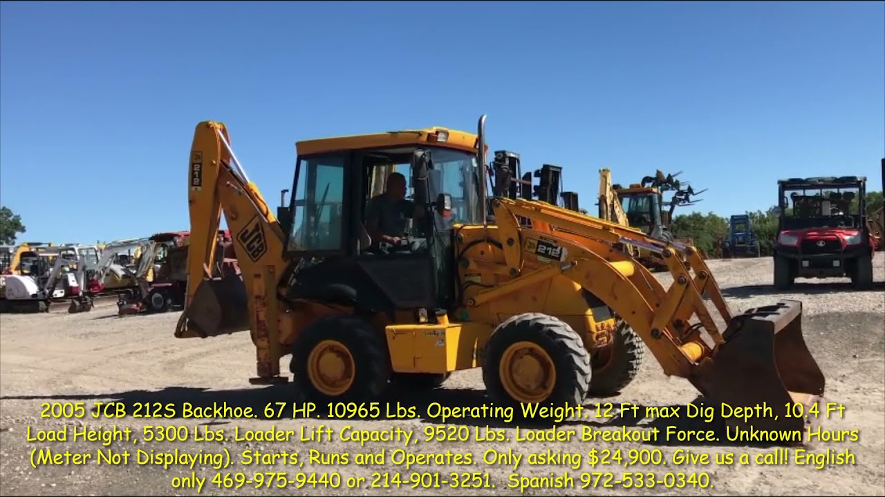 2005 JCB 212S Backhoe - YouTube