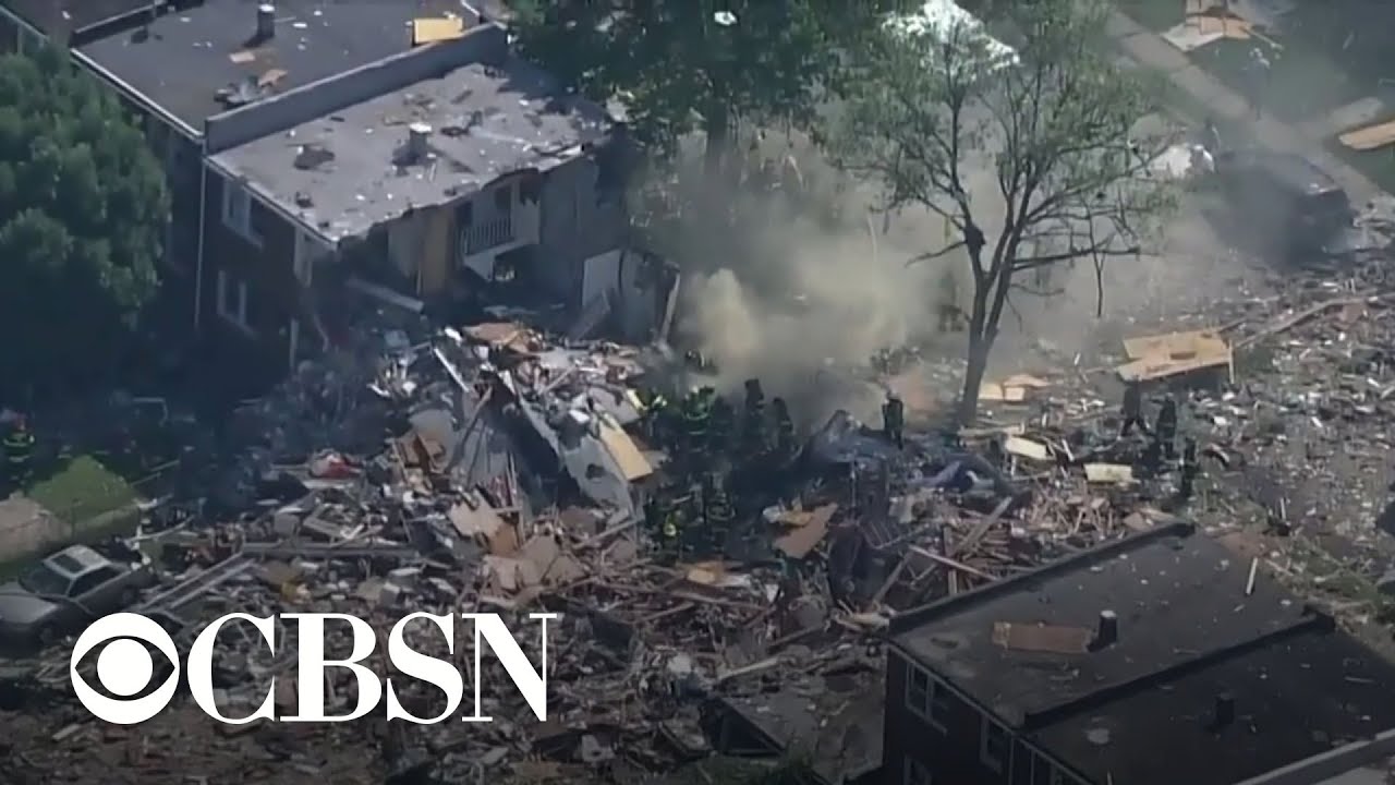At least 1 person dead as explosion destroys homes in Baltimore - YouTube