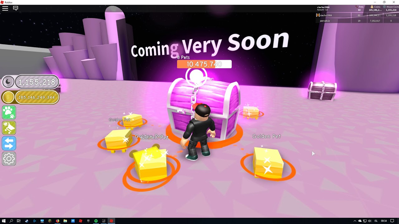 Roblox Gameplay Pet Simulation- Golden Pets tier 15 - YouTube