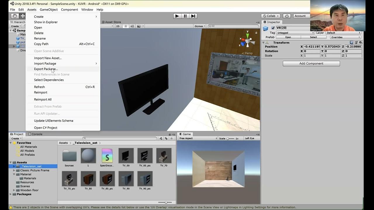VR-備份下載完畢的unitypackage-陳秋榮老師 - YouTube