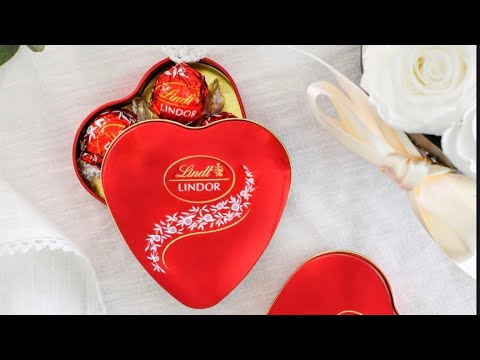Lindt Lindor Heart Shaped Chocolate Valentines Gift Unboxing..... - YouTube