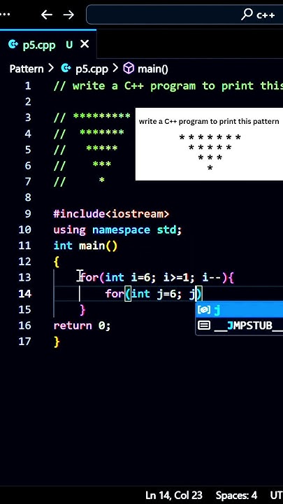 C++ Star pattern 5 #digitalcodingada #coding #python - YouTube