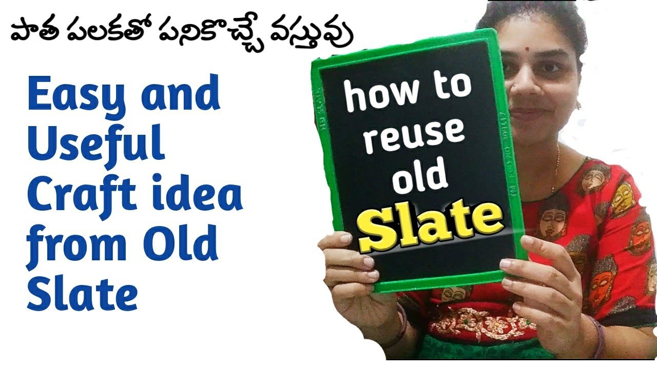 Old Slate Reuse craft idea - YouTube