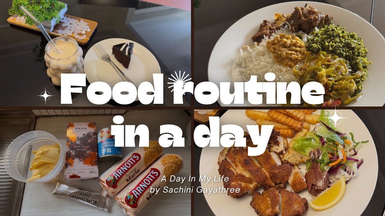 What I ate in a day| Chicken Schnitzel 🐔| Biscuits Pudding 🍮 | Food ...