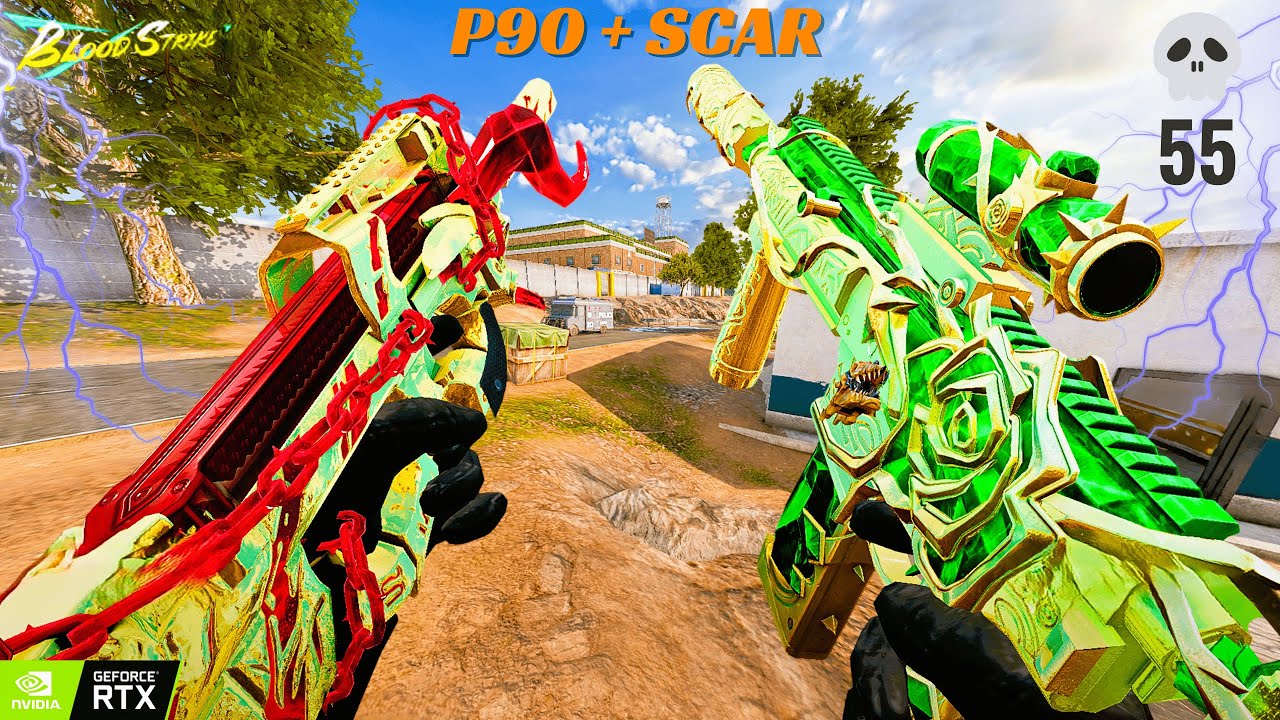 P90 + SCAR ULTRA SKIN & Best Loadout!!⚡55 KILL Insane Blood Strike ...