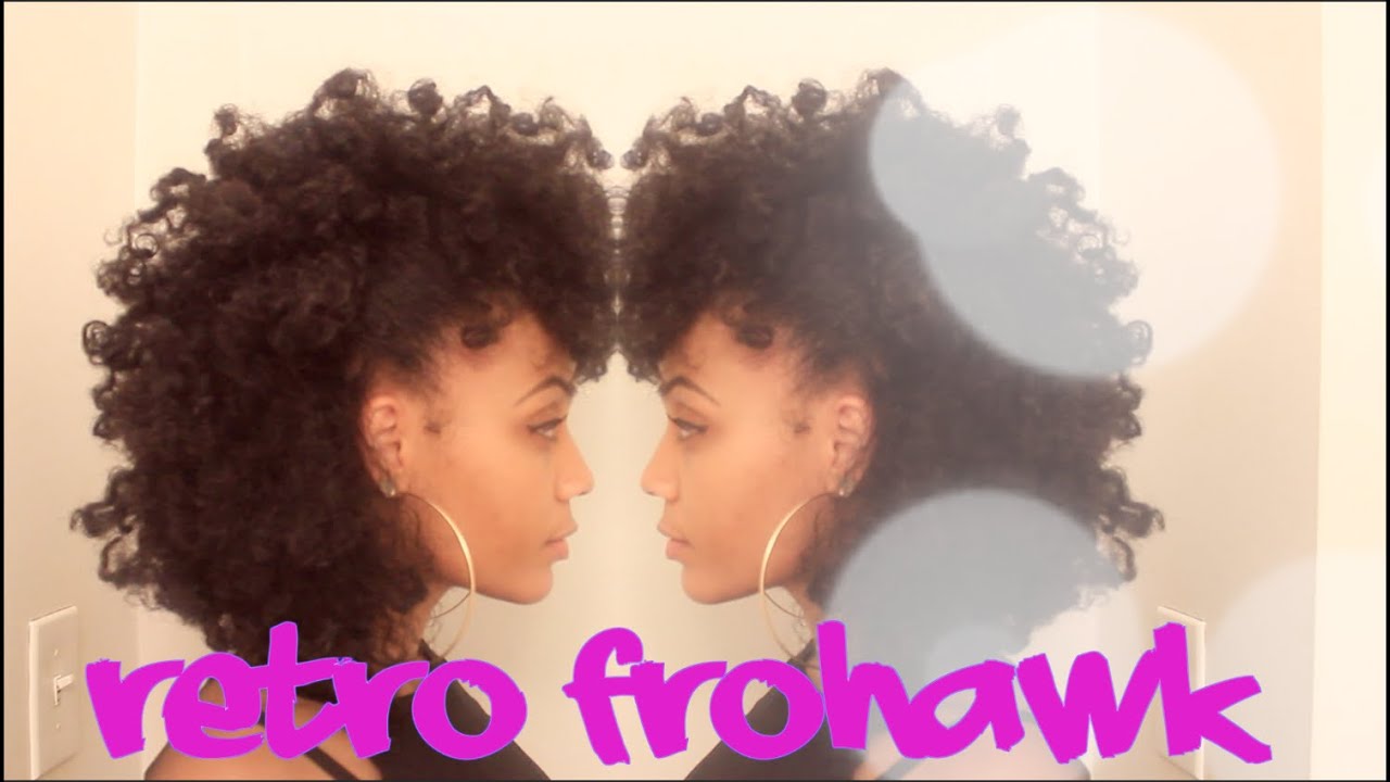 Retro Frohawk on Natural Hair - YouTube